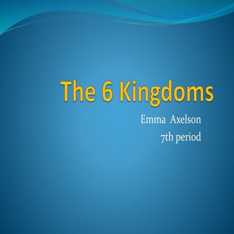6 kingdoms classification | PPT