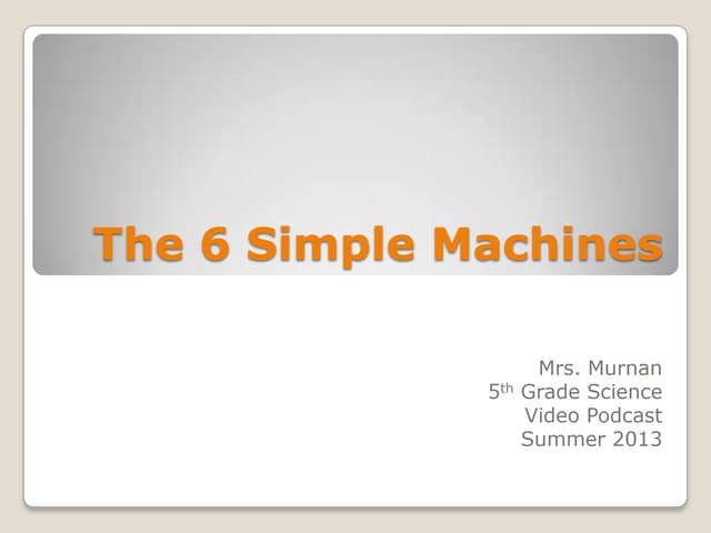 Simple Machines Presentation | PPT