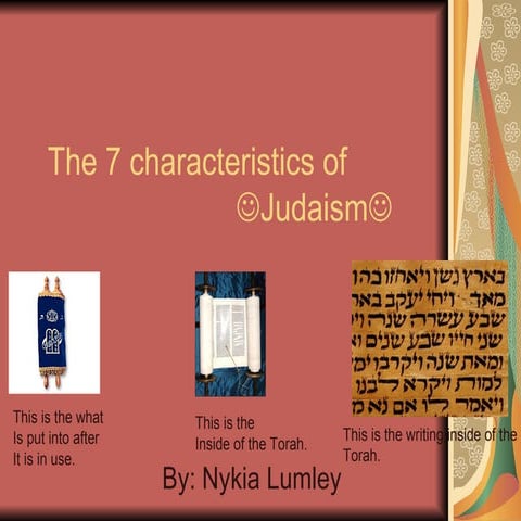 The 7 characteristics of judaism | PPT | Judaism | Religion & Spirituality