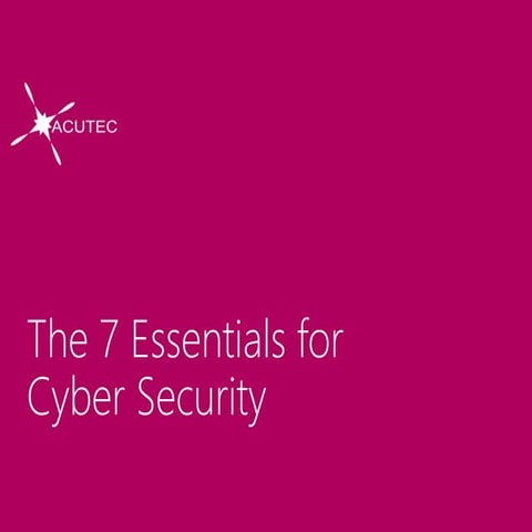 The 7 Essentials for Cyber Security | PPT
