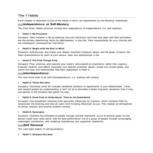 The 7 habits | DOCX