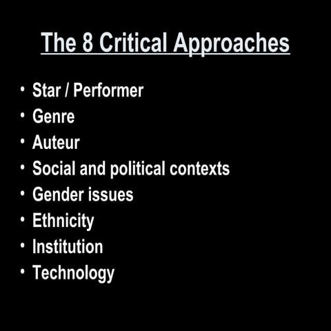 The 8 critical approaches | PPT