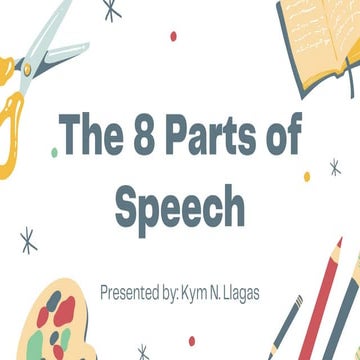 The 8 parts of speech | PPT