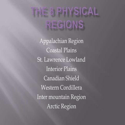 8 physical regions of north america | PPTX