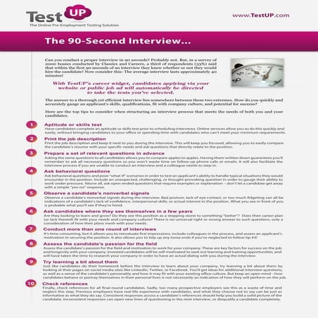 The 90-Second Interview | PDF