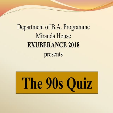 The 90s quiz | PPTX