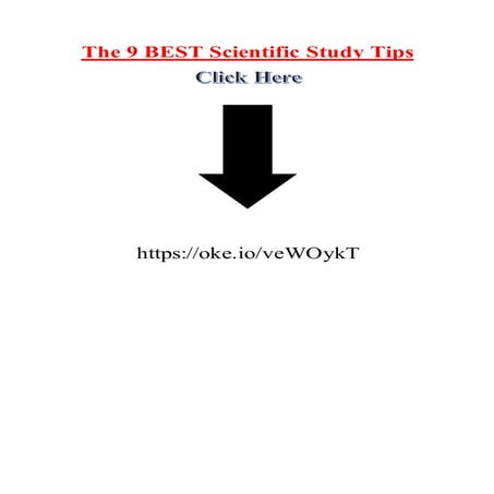 The 9 best scientific study tips | DOCX