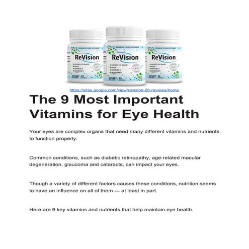 The 9 most important vitamins for eye health | PDF