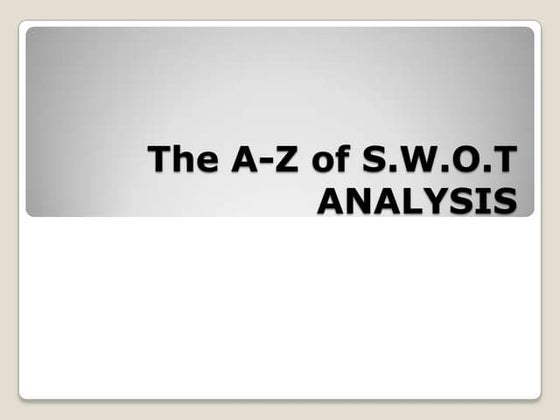 What is SWOT Analysis ? | PPT
