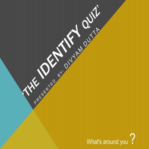 The Identification Quiz by Divyam Dutta | PPT