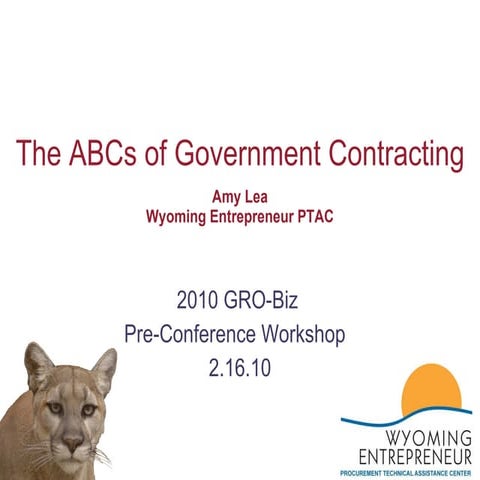 The ABCs of Government Contracting | PPT