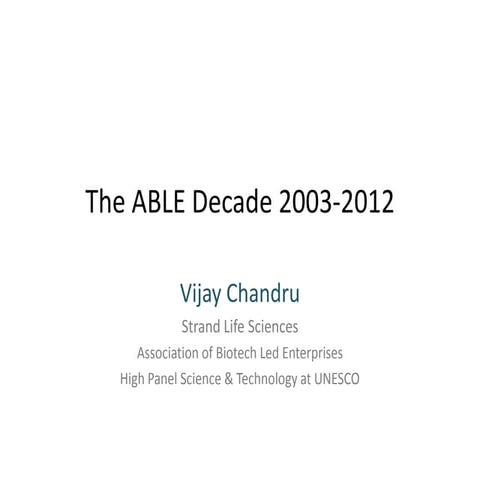 The able decade 2003 2012 | PPTX