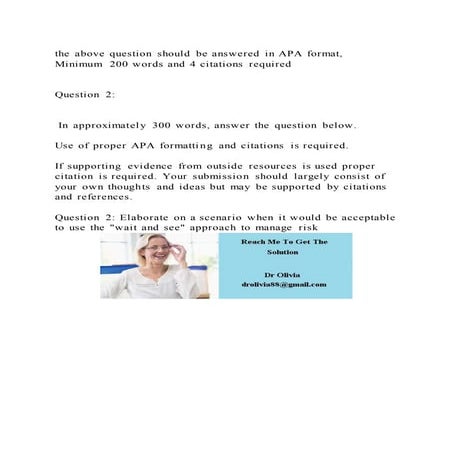 the above question should be answered in APA format, Minimum 200 wor | DOCX
