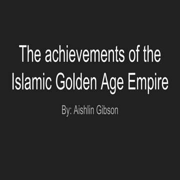 The achievements of the islamic empire | PDF