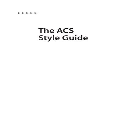 The acs style guide | PDF