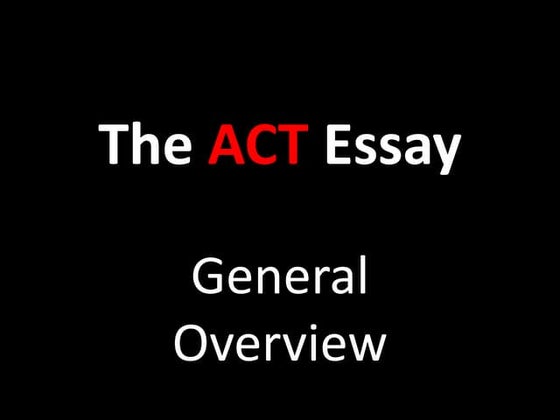 Ppt slide for act essay structure | PPTX