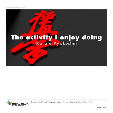 The activity i enjoy doing | PDF