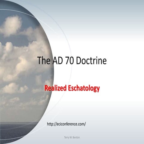 The AD 70 Doctrine | PPTX | Christianity | Religion & Spirituality