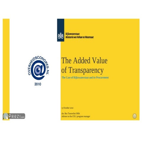 The added value of transparency - rex toornvliet | PPT | Political ...