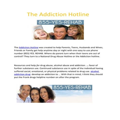 The addiction hotline | PDF