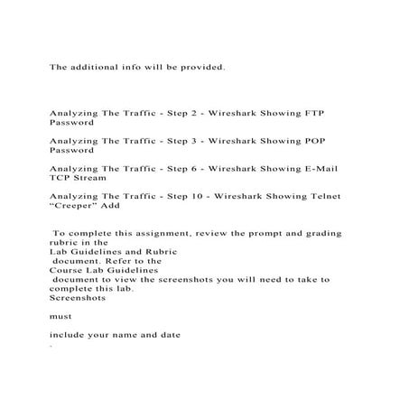 The additional info will be provided.Analyzing The Tra.docx