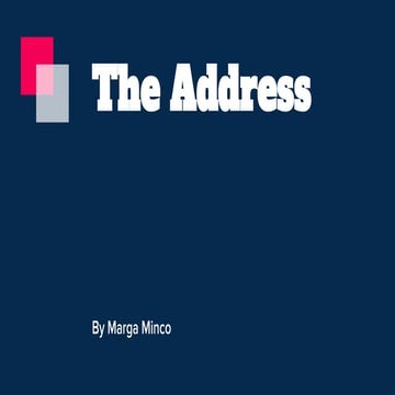 The address STD 11 | PPTX