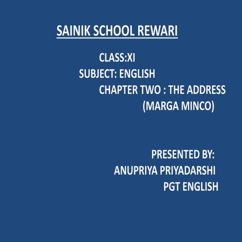 The Address ppt The Address ppt The Address | PPTX