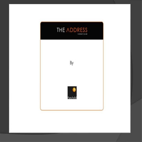 The address slides | PPTX