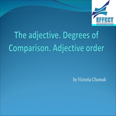The adjective | PPT