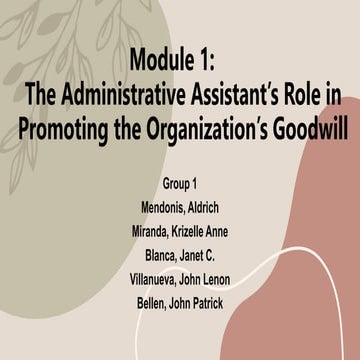 The Administrative Assistant’s Role in Promoting the Organization’s ...