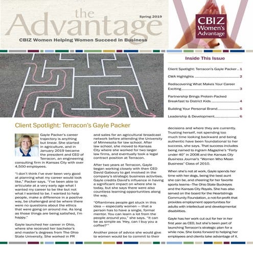 CBIZ Women's Advantage | The Advantage Spring 2019 | PDF
