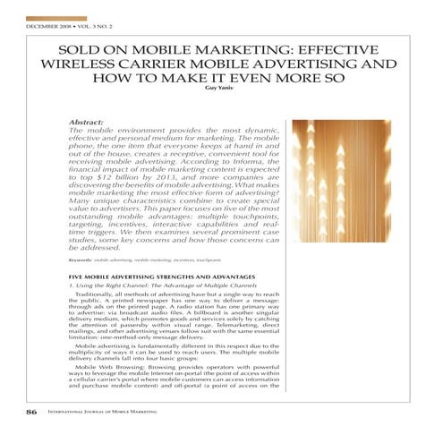 The advantage of using mobile advertising | PDF