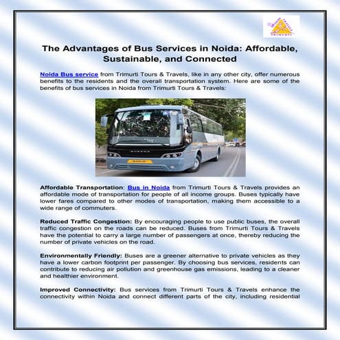 Noida bus service | PDF