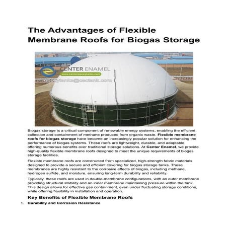 Single Membrane Roofs in Biogas Production_ Enhancing Efficiency and ...