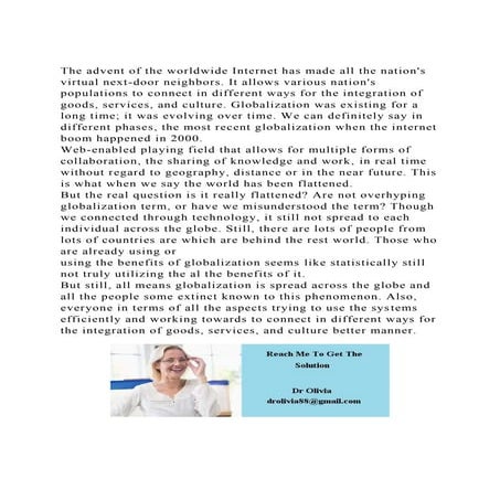 The advent of the worldwide Internet has made all the nations vir.docx