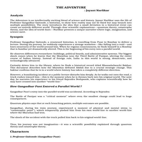 The Adventure Class 11 english CBSE in pptx | PPTX