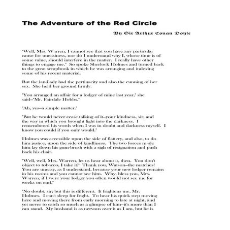 The adventure of red circle | PDF