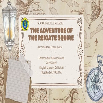 A case of identity a sociological approach The adventure of the reigate ...