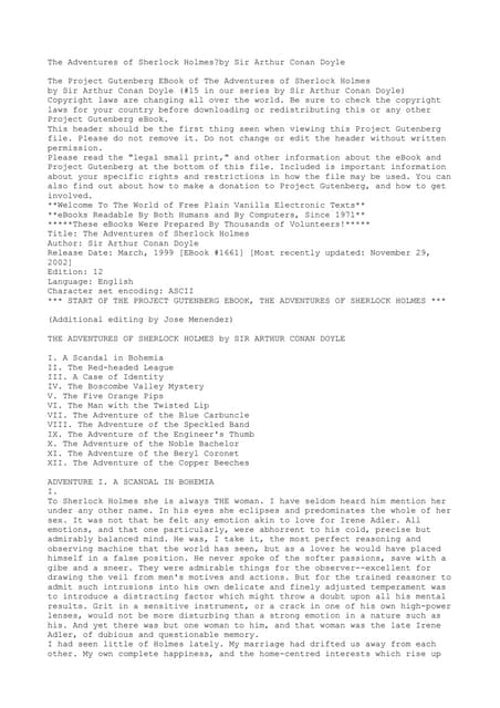 Sherlock holmes a_scandal_in_bohemia (2) | PDF