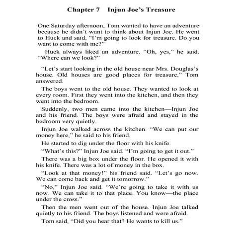 The adventures of tom sawyer chapter 7-8-9-10 | PDF