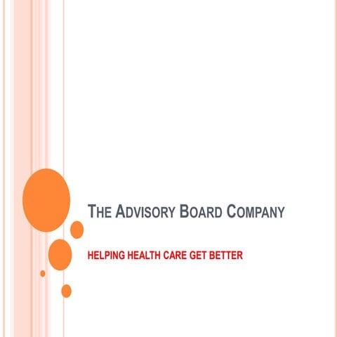 The Advisory Board Company | PPTX