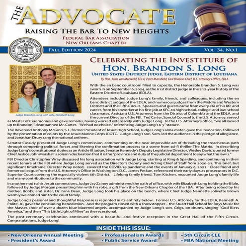The Advocate, Vol. 34 No. 1 Fall 2024 | PDF