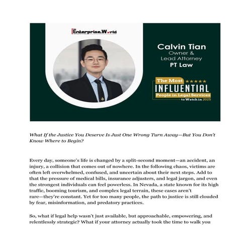 The Advocate You Want in Your Corner_ The Story of How Calvin Tian is ...