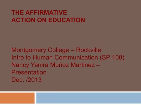Affirmative Action | PPT