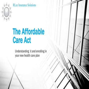 The affordable care act power point (updated) again | PPTX