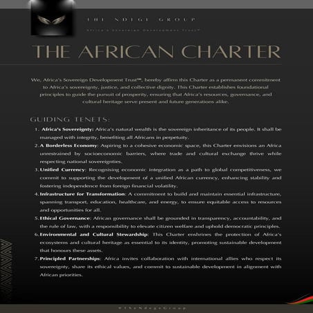 The African Charter by The Ndege Group, Africa’s Sovereign Development ...