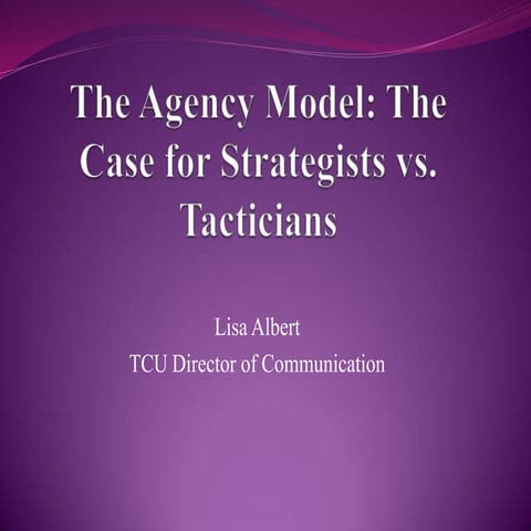 The agency model | PPTX
