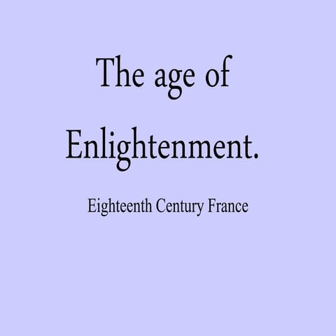 The enlightenment power point | PPT