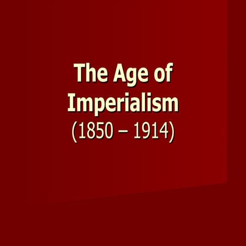The age of imperialism | PPT