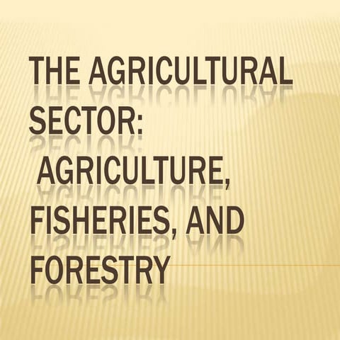 The agricultural sector2 | PPTX
